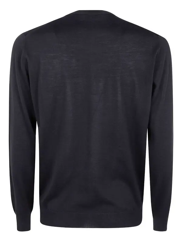 FILIPPO DE LAURENTIIS Merino Wool Crew Neck Sweater - Black