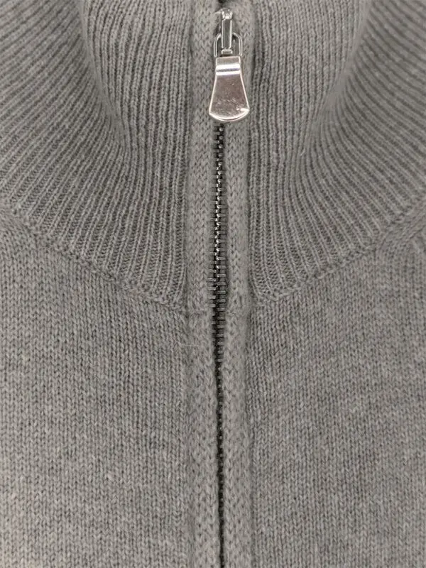 FILIPPO DE LAURENTIIS Wool And Cashmere Half-zip Sweater - Grey