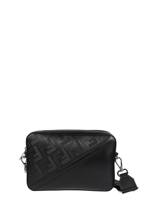 Fendi Diagonal Shoulder Bag - Black