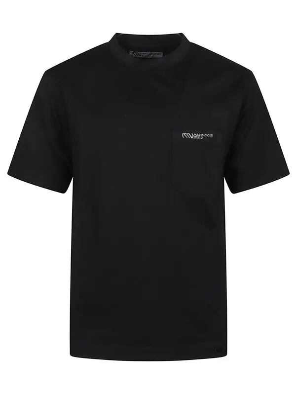MASSIMO OSTI STUDIO T-shirt With Pocket - Black