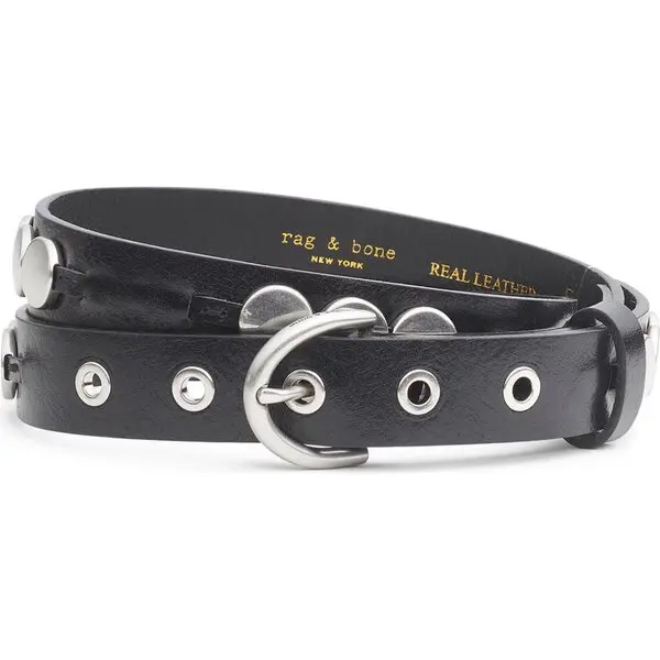 Rag & Bone Luna Leather Belt - Black