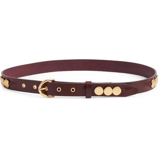 Rag & Bone Luna Leather Belt - Deep Plum