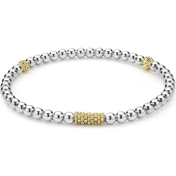 Lagos Caviar Icon Stretch Bracelet - Silver