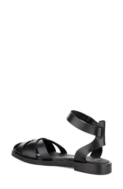 Fly London Alli Ankle Strap Fisherman Sandal - Black