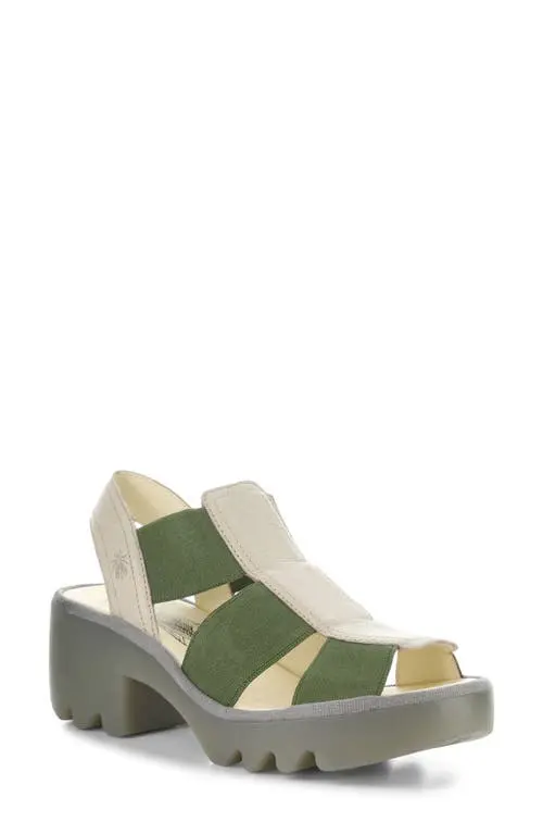 Fly London Teev Platform Sandal - Taupe/khaki