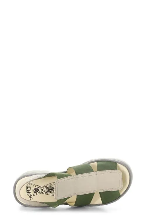 Fly London Teev Platform Sandal - Taupe/khaki