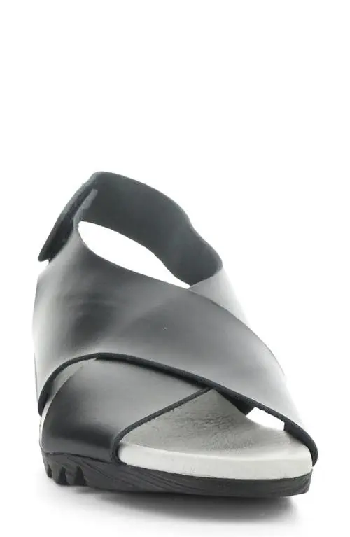 Fly London Orfy Slingback Wedge Sandal - Black