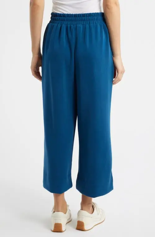 CITY BLUES Cropped Drawstring Pants - Blue Opal