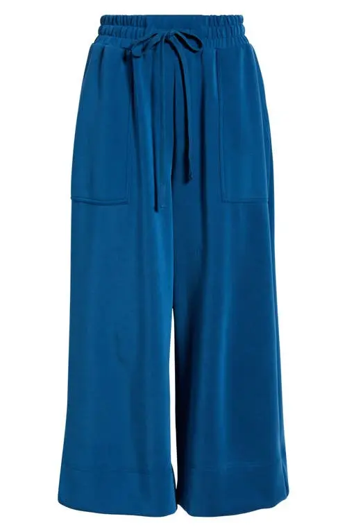CITY BLUES Cropped Drawstring Pants - Blue Opal