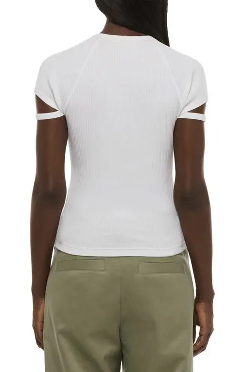 Helmut Lang Raglan Sleeve Rib T-shirt - Optic White