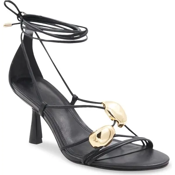Bcbgmaxazria Quilan Ankle Wrap Sandal - Black