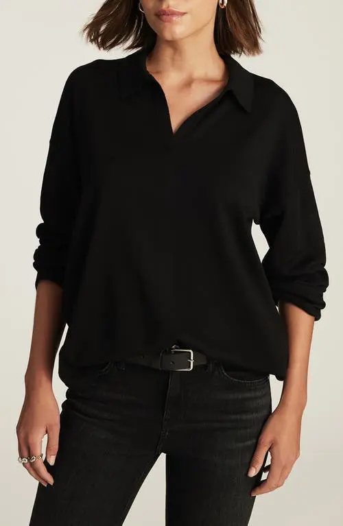 MAVI Wool Polo Sweater - Black