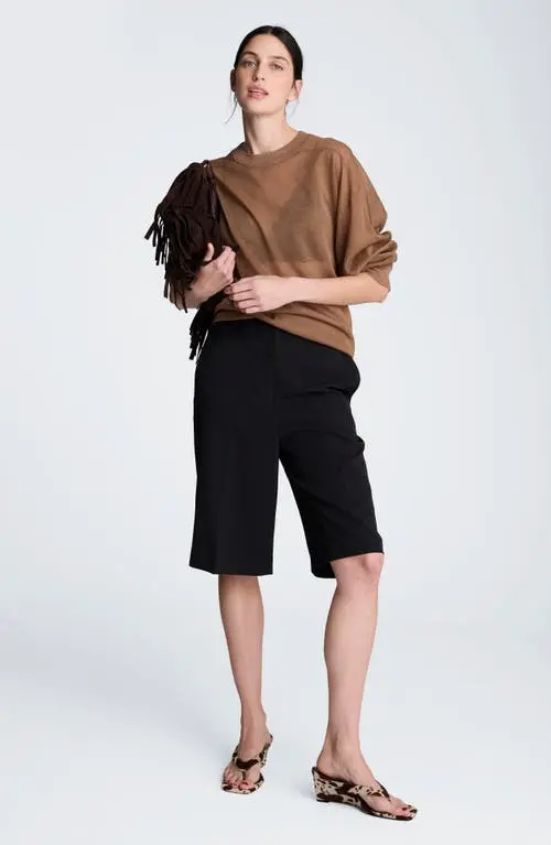 KENNETH COLE Sheer Crewneck Sweatshirt - Mesquite