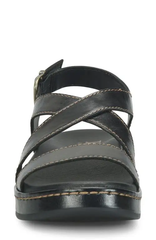 BØRN Victoria Slingback Sandal - Black Leather