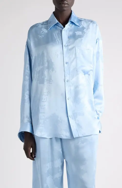 Balenciaga Washed Silk Cocoon Shirt