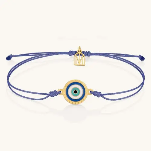 MANTRA Thread Of Protection Evil Eye Bracelet - Gold