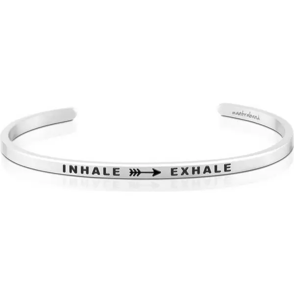 MANTRA Inhale Exhale Bracelet - Silver