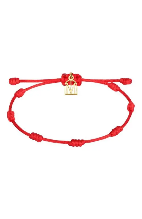 MANTRA 7 Knots Adjustable Bracelet - Red Silk