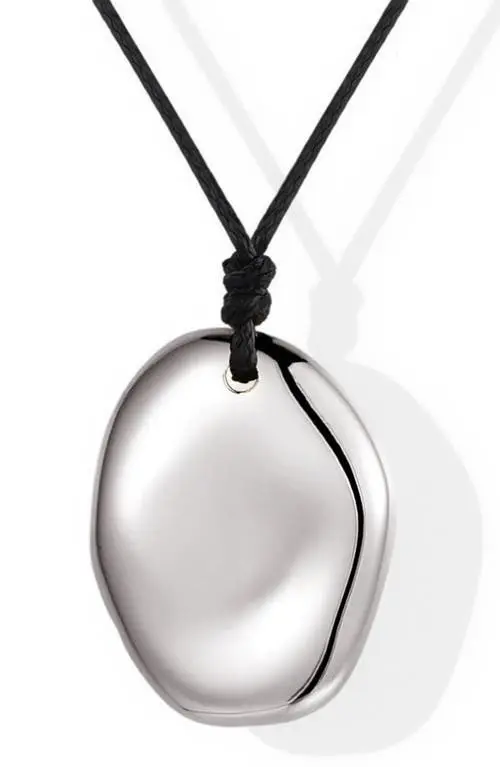 MANTRA Touchstone Pendant Necklace - Silver