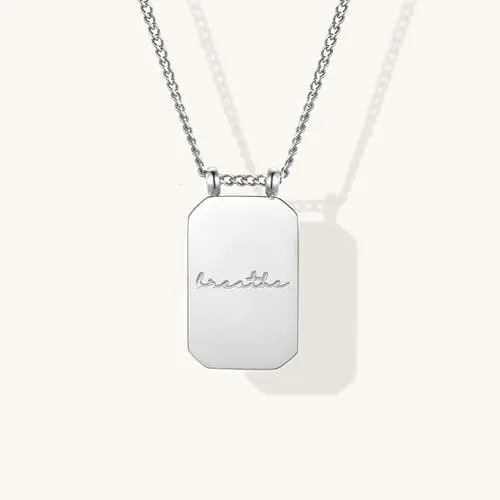 MANTRA Pendant Necklace - Silver
