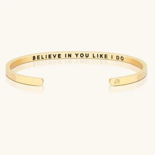MANTRA Believe In You Like I Do Bracelet - Yellow Gold