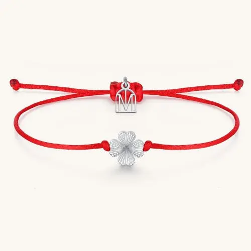 MANTRA Clover Charm Bracelet - Silver