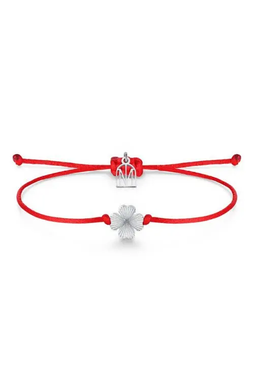 MANTRA Clover Good Luck Charm Bracelet - Silver