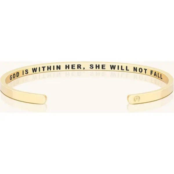 MANTRA Religious Bangle - Yellow Gold
