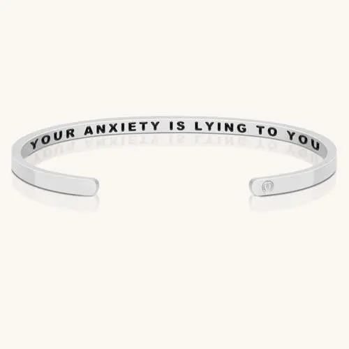 MANTRA Bangle Bracelet - Silver