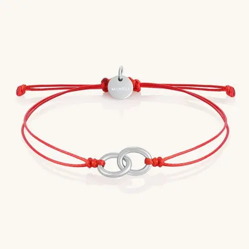 MANTRA Thread Of Friendship Set Of 2 Bracelets - Silver