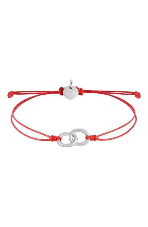 MANTRA Set Of 2 Friendship Bracelets In 18k Pvd Plating - Silver