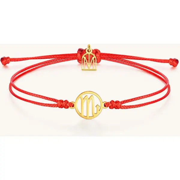 MANTRA Zodiac Thread Bracelet - Scorpio Yellow Gold