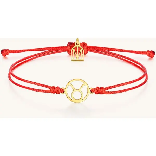 MANTRA Zodiac Thread Bracelet - Taurus Yellow Gold