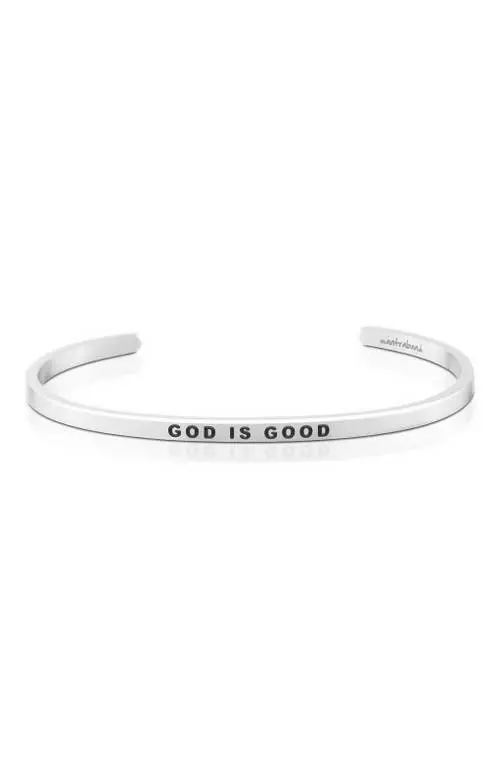 MANTRA God Is Good Bracelet - Silver