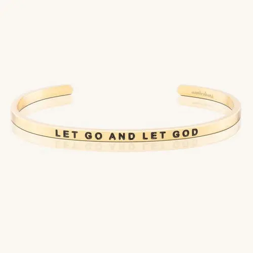 MANTRA Let Go And Let God Bracelet - Yellow Gold
