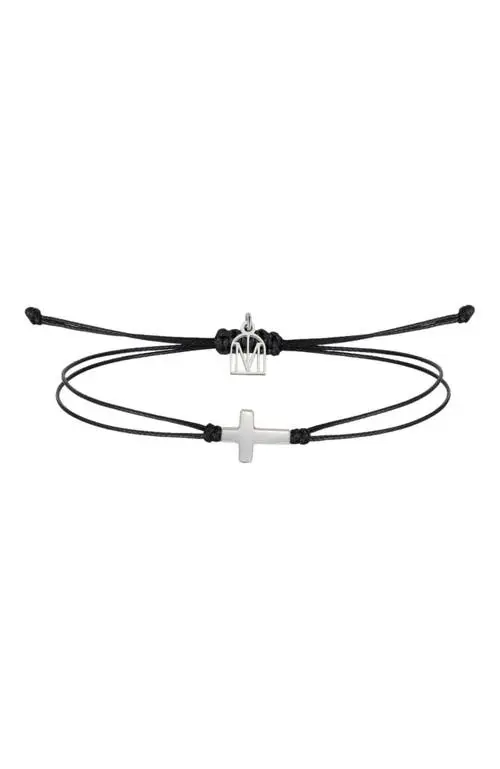 MANTRA Cross String Bracelet - Silver