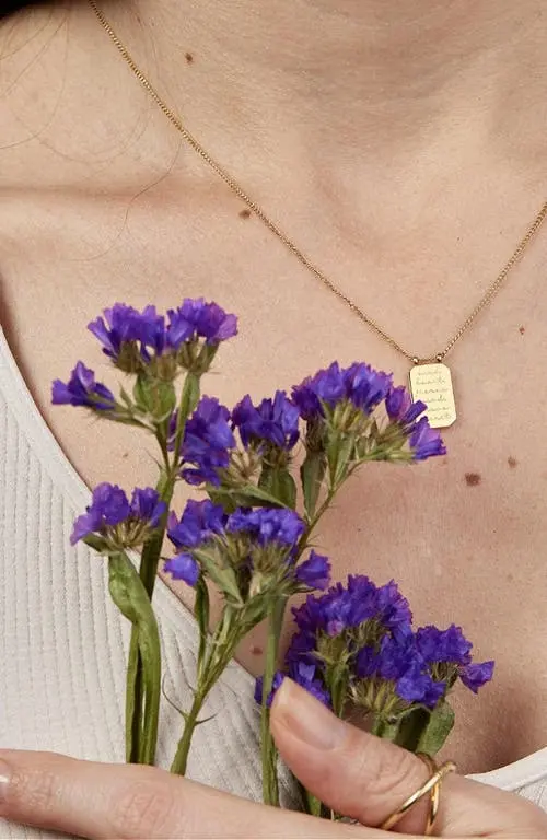 MANTRA Kind Heart, Fierce Mind, Brave Spirit Pendant Necklace