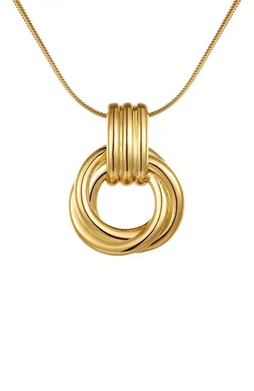 MANTRA Triple Knot Pendant Necklace - Gold