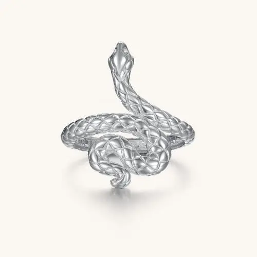 MANTRA Rebirth And Renewal Snake Ring - Silver