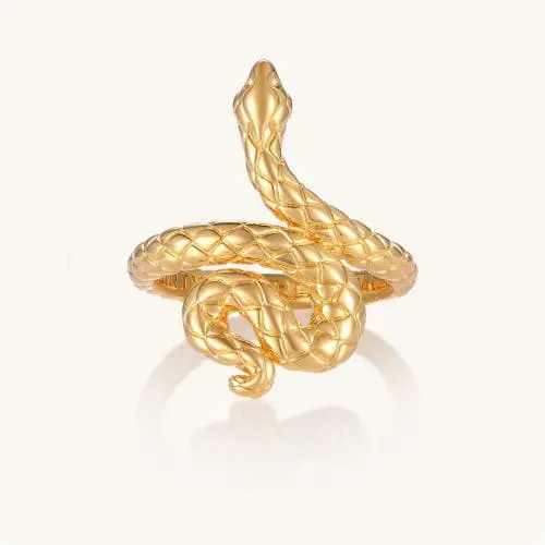 MANTRA Rebirth And Renewal Snake Ring - Yellow Gold