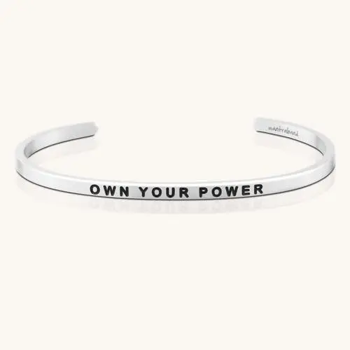 MANTRA Bangle Bracelet - Silver