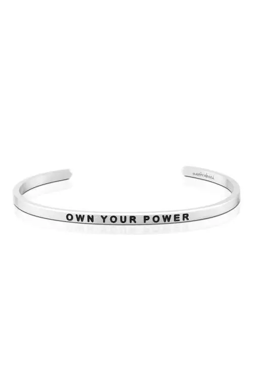 MANTRA Own Your Power Cuff Bracelet - Silver