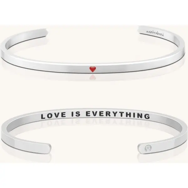 MANTRA Love Is Everything Cuff Bracelet - Silver
