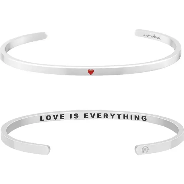 MANTRA Love Is Everything Cuff Bracelet - Silver