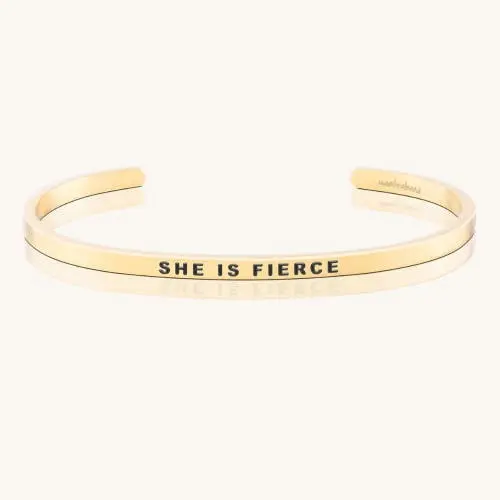 MANTRA She Is Fierce Bracelet - Yellow Gold