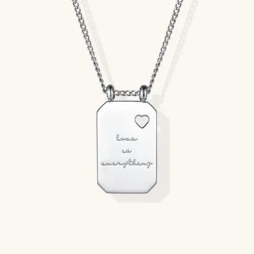 MANTRA Love Is Everything Necklace - Silver