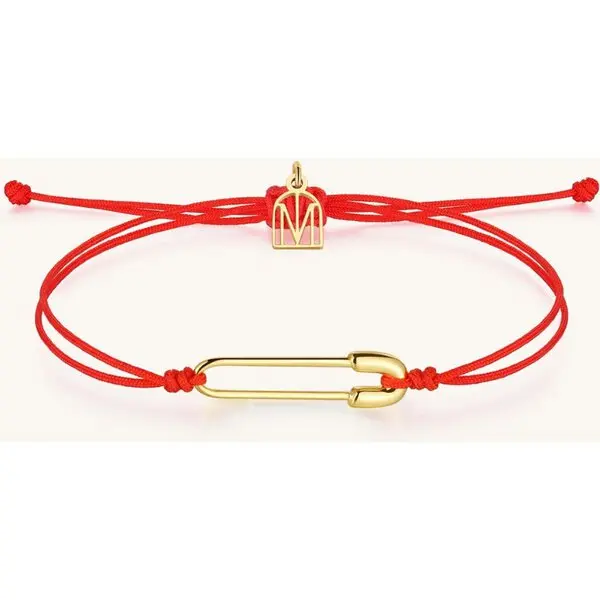 MANTRA Safety Pin Protection Bracelet - Yellow Gold