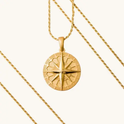 MANTRA Mandala Pendant Necklace - Gold