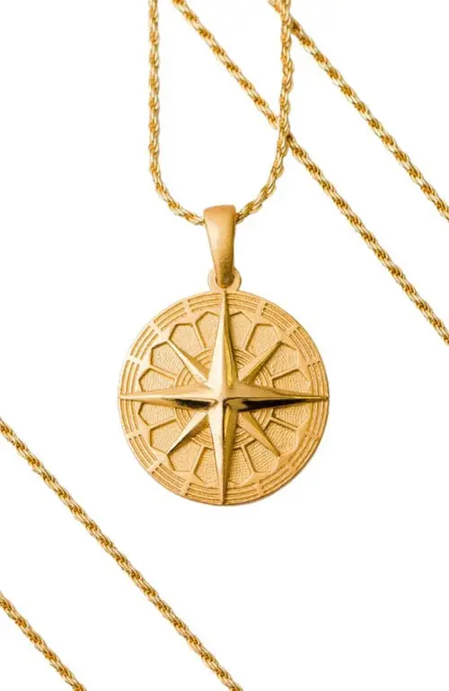 MANTRA Mandala Pendant Necklace With Sterling Silver And 18k Vermeil - Gold