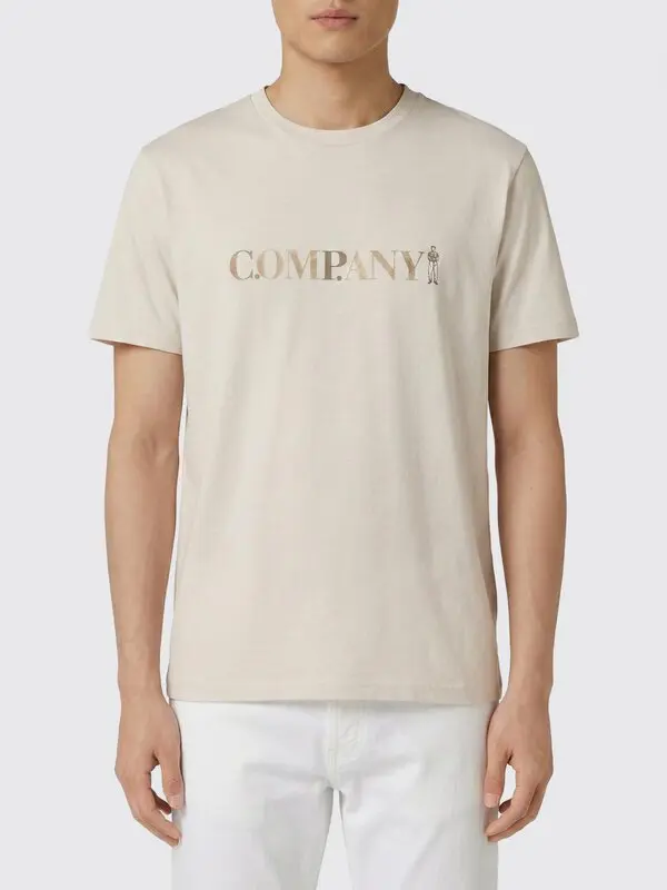 C.P. COMPANY Cotton T-shirt With Logo - Ice